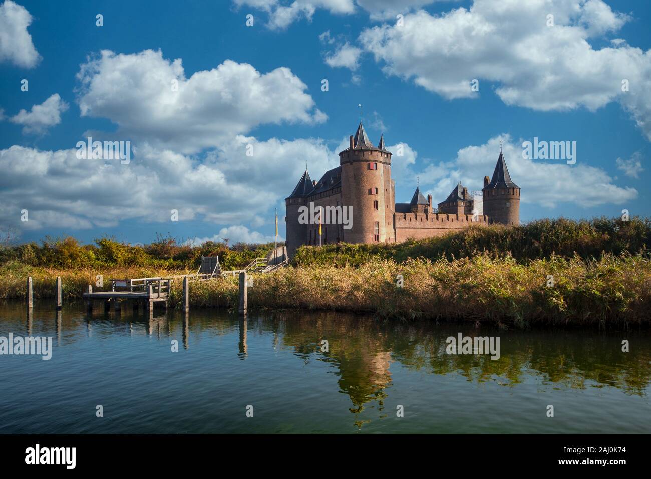 Beautiful and well restored Muiden castle neaby Amsterdam, Netherlands ...