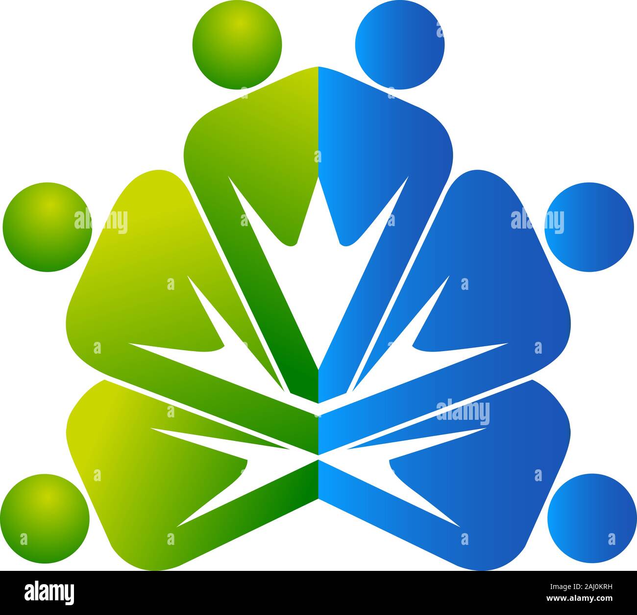 Blue teamwork group logo symbol Cut Out Stock Images & Pictures - Alamy
