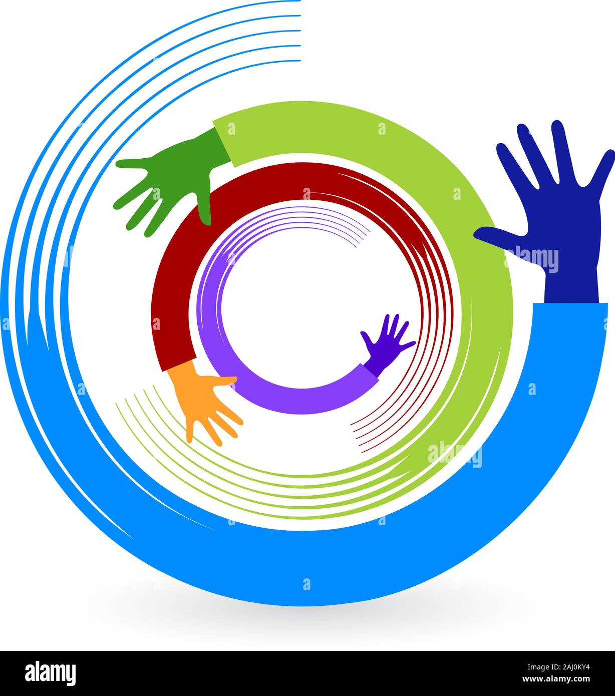 hand rotation logo Stock Photo - Alamy