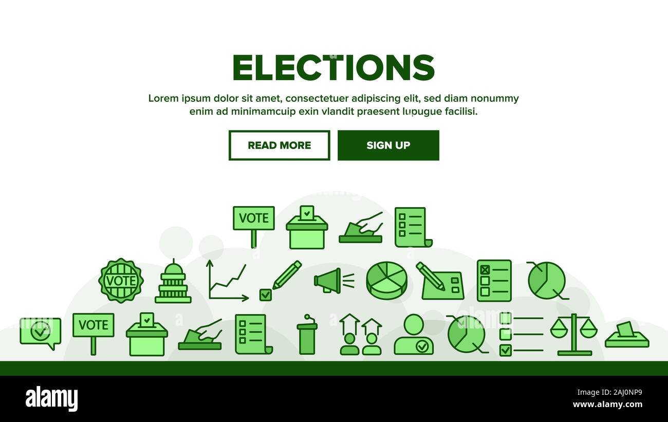 Voting And Elections Landing Header Vector Stock Vector Image & Art - Alamy