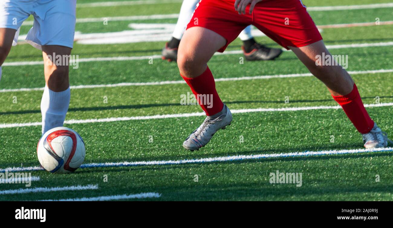 Football legs ball hi-res stock photography and images - Alamy