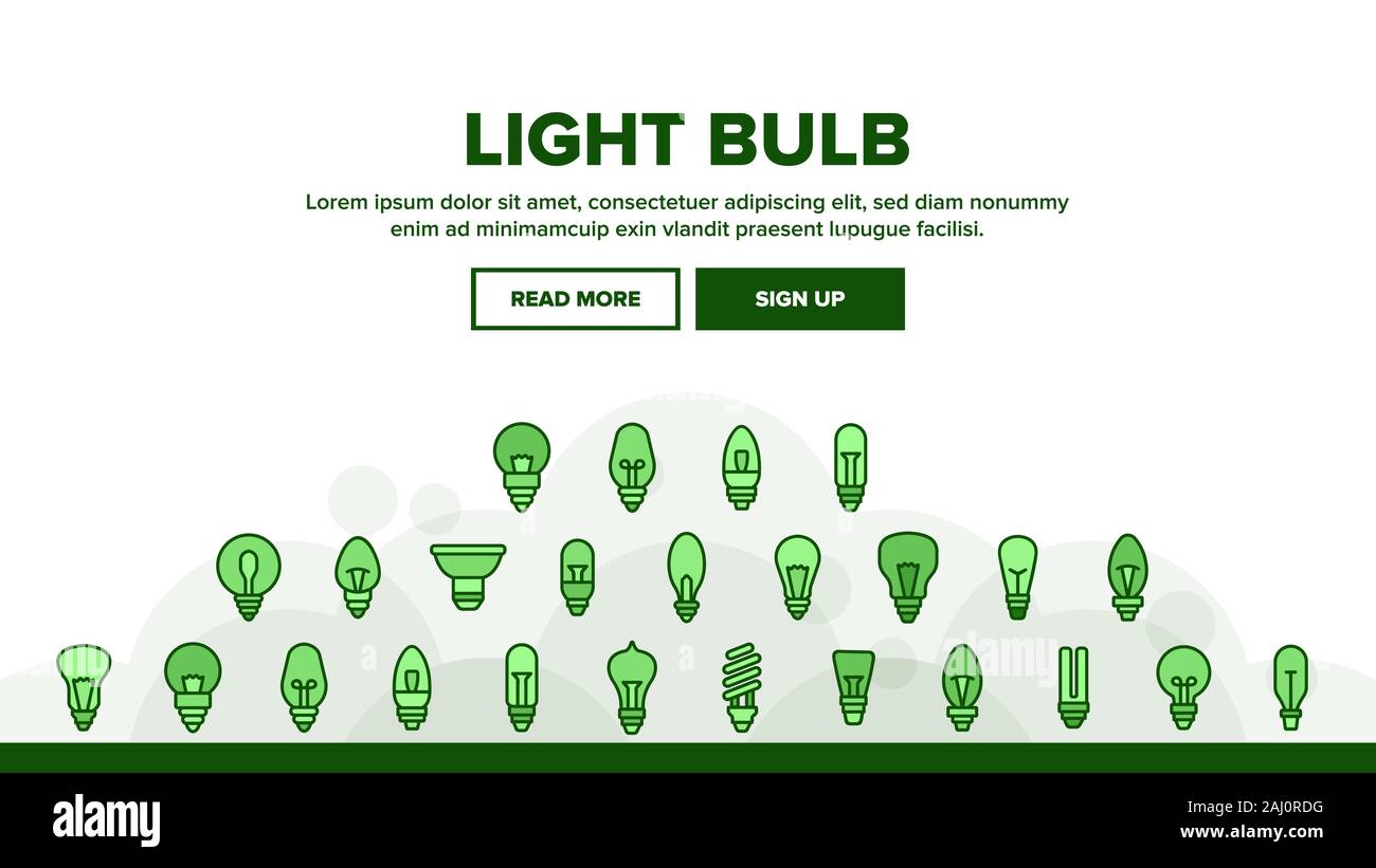Light Bulb Landing Header Vector Stock Vector Image & Art - Alamy
