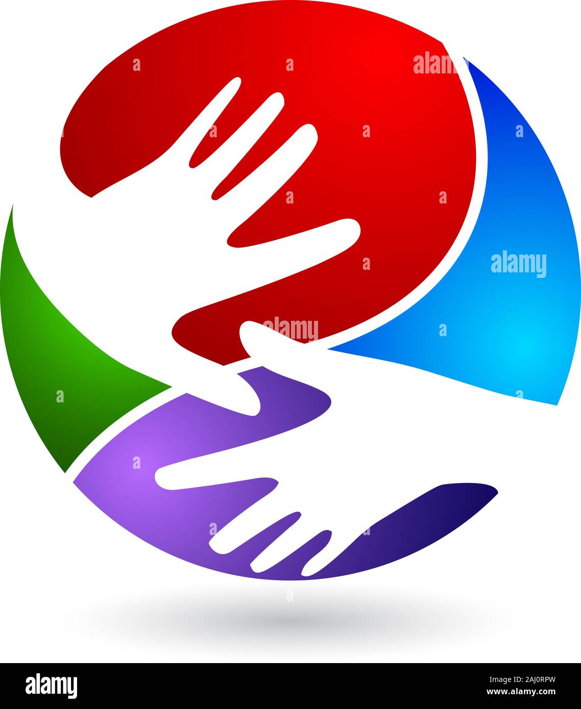 Helping hand logo hi-res stock photography and images - Alamy