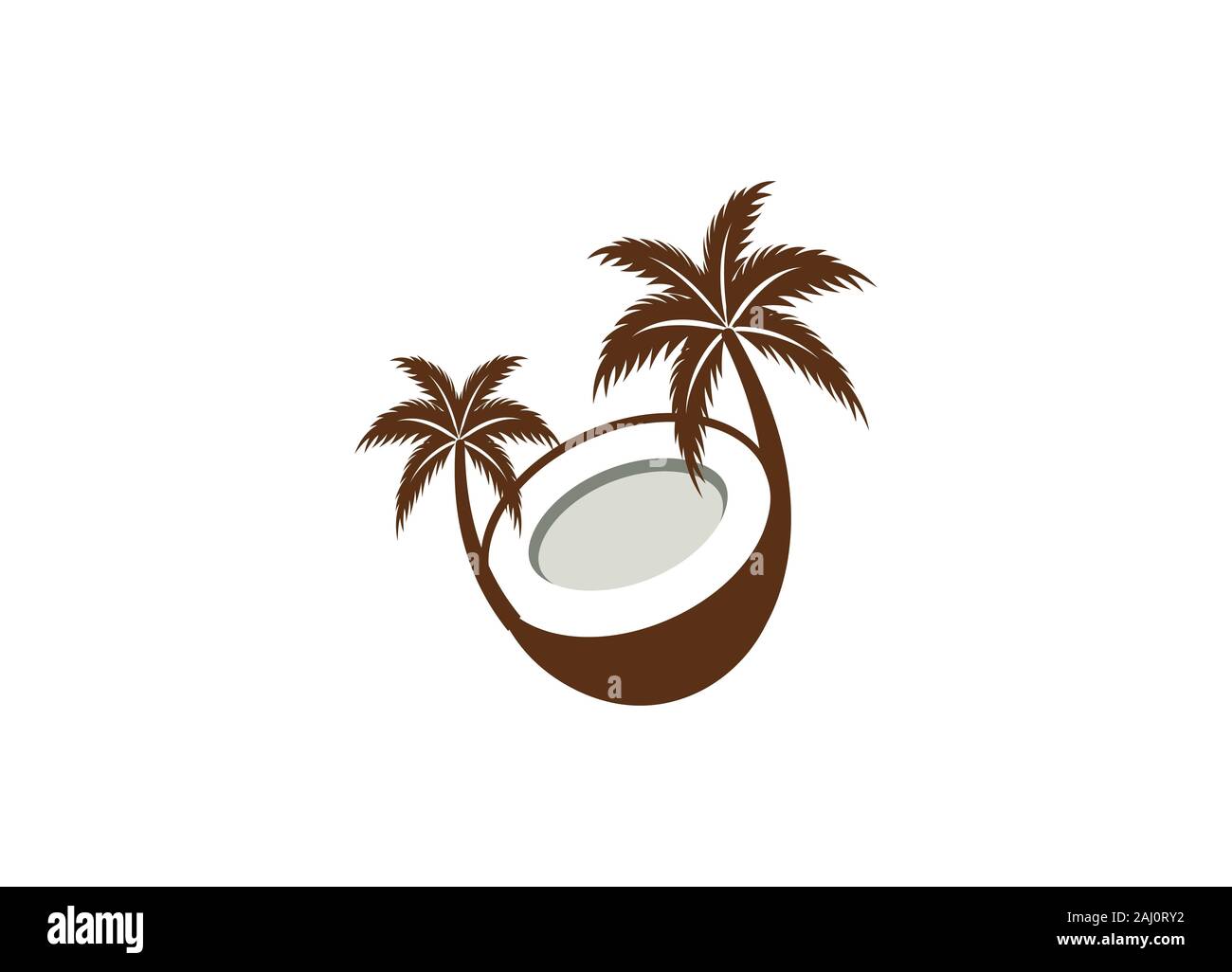 coconut tree logo design. Nature product coconut oil emblem Stock ... coconut tree logo design. Nature product coconut oil emblem Stock ...