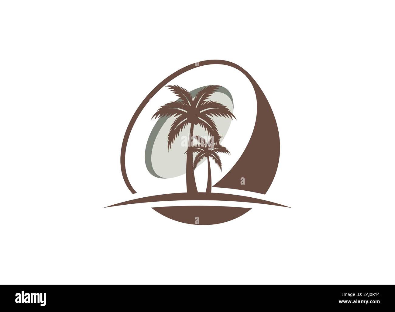 coconut tree logo design. Nature product coconut oil emblem Stock ... coconut tree logo design. Nature product coconut oil emblem Stock ...