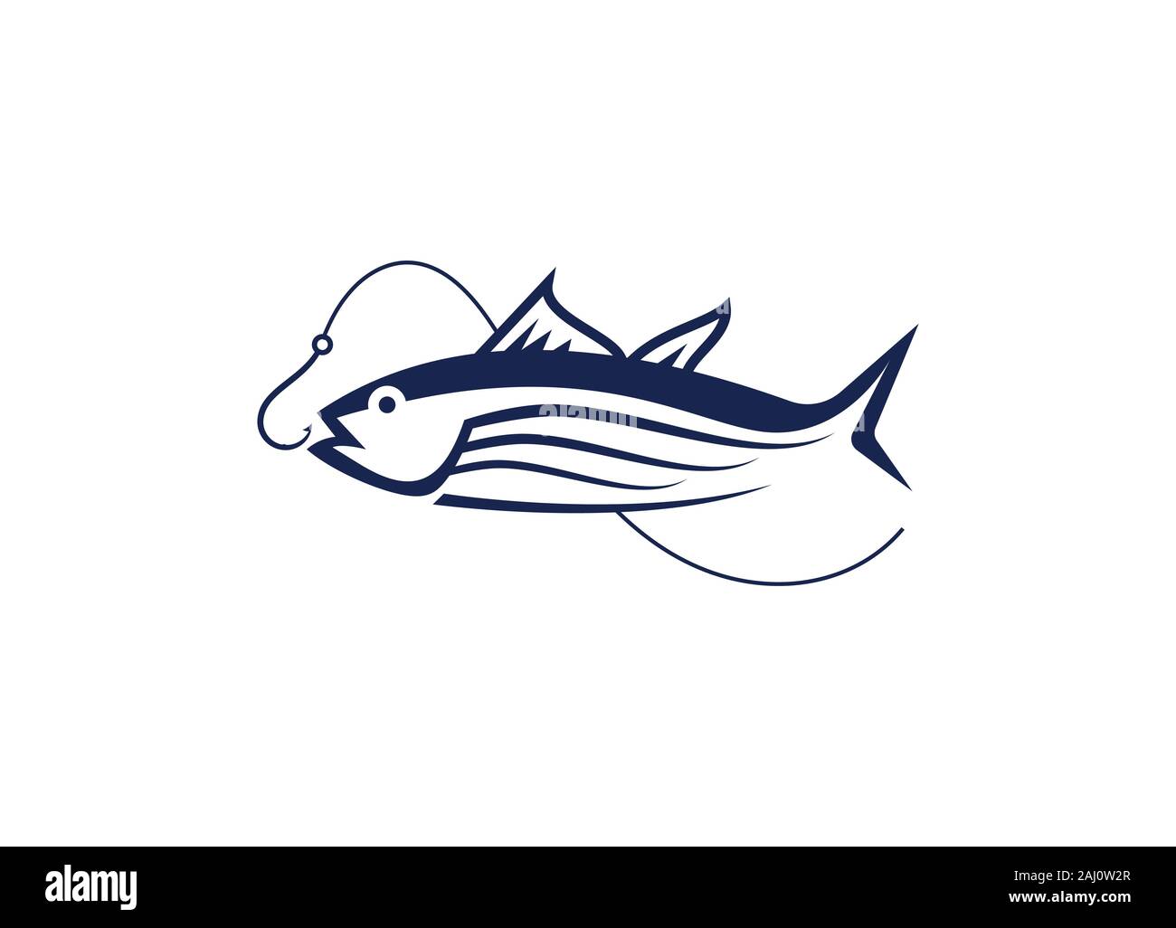 Fish symbol. Fresh seafood logo template design Stock Vector Image ...