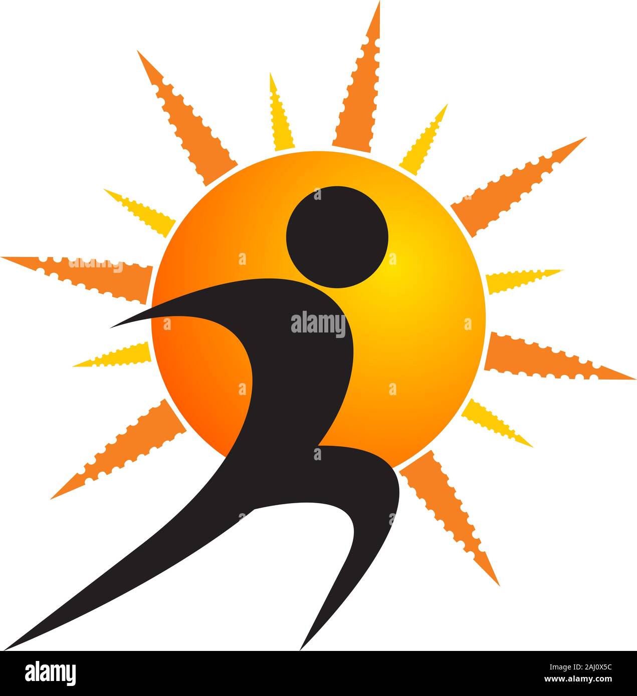 sun human logo Stock Photo - Alamy