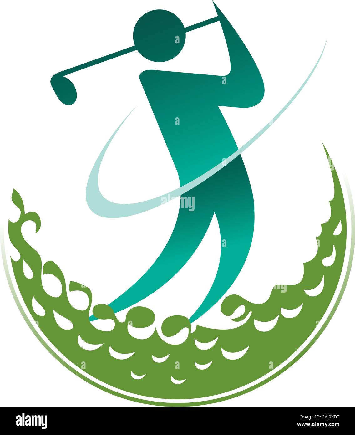 Human golf logo hi-res stock photography and images - Alamy
