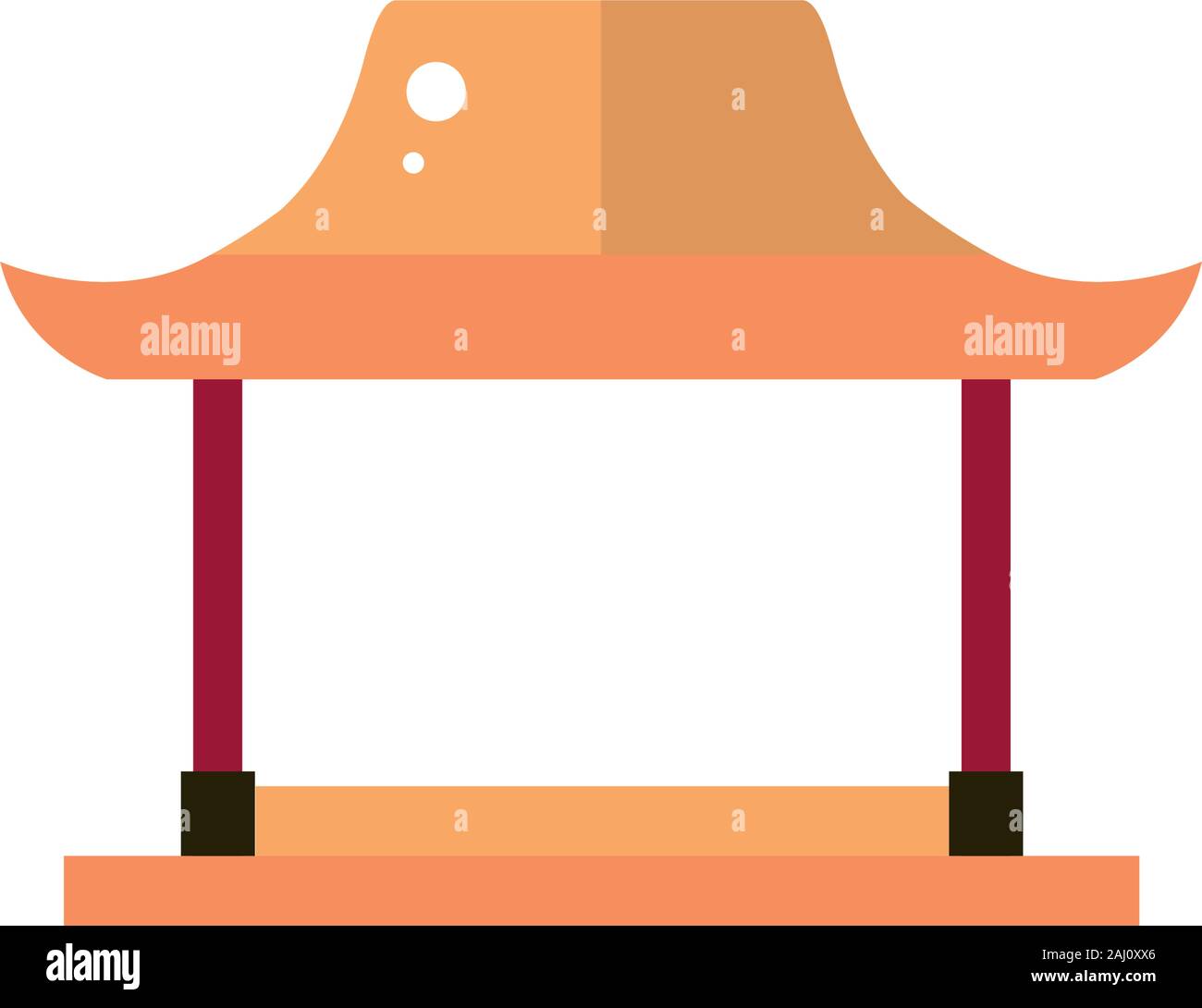 torii gate architecture traditional japan icon vector illustration ...
