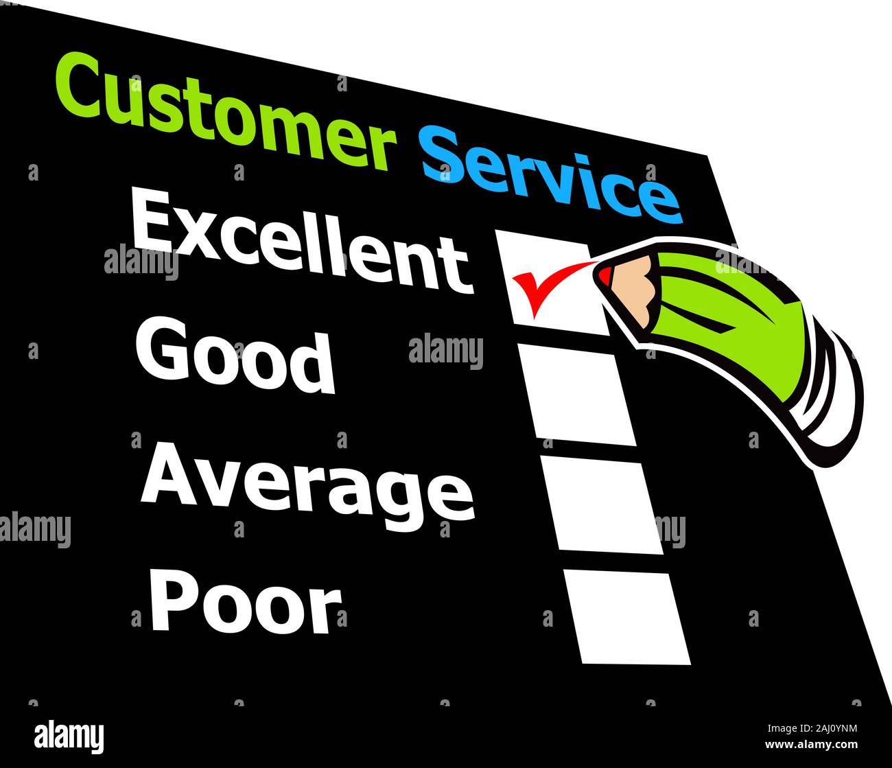 red tick in excellent box Stock Photo - Alamy