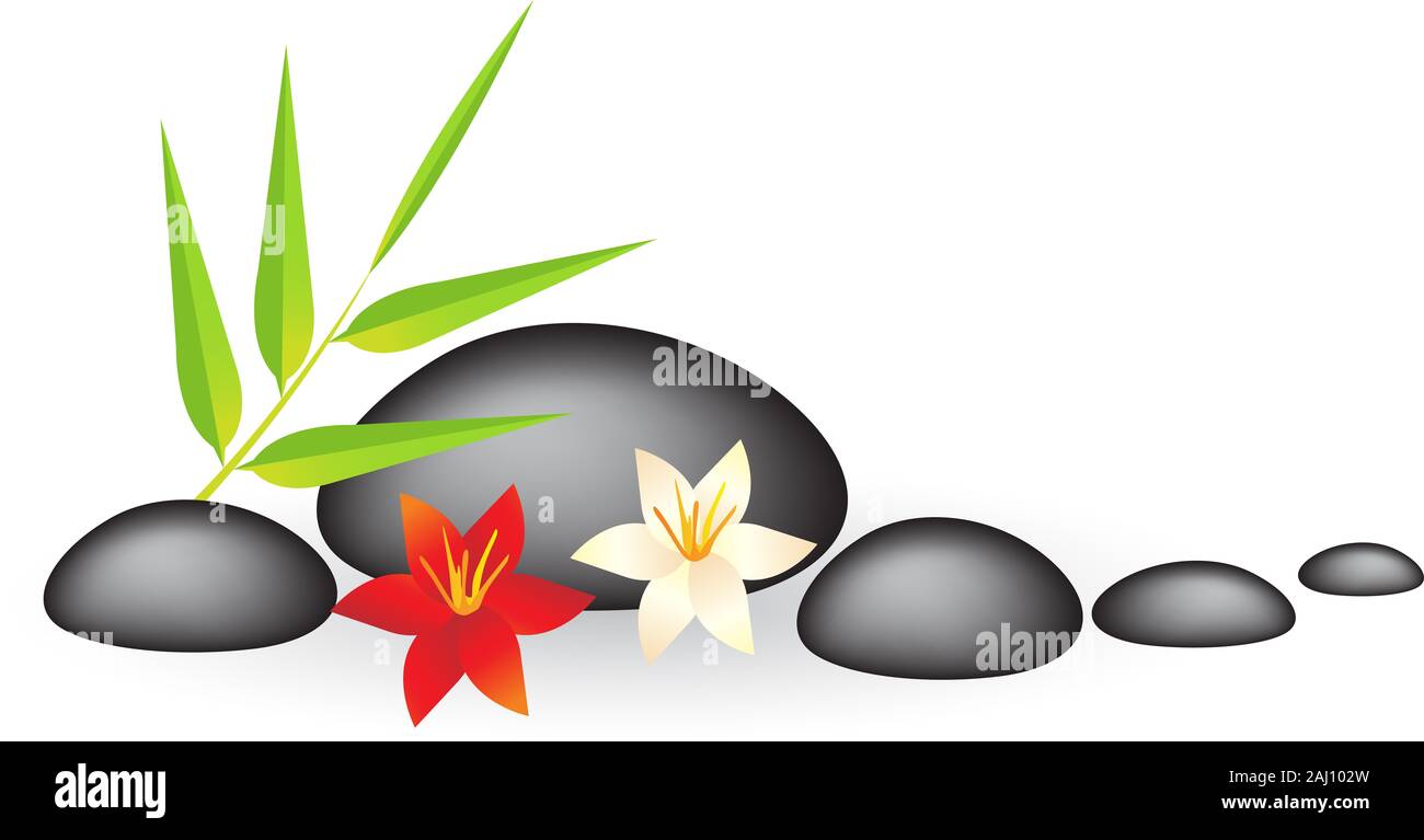 Stone therapy logo design hi-res stock photography and images - Alamy