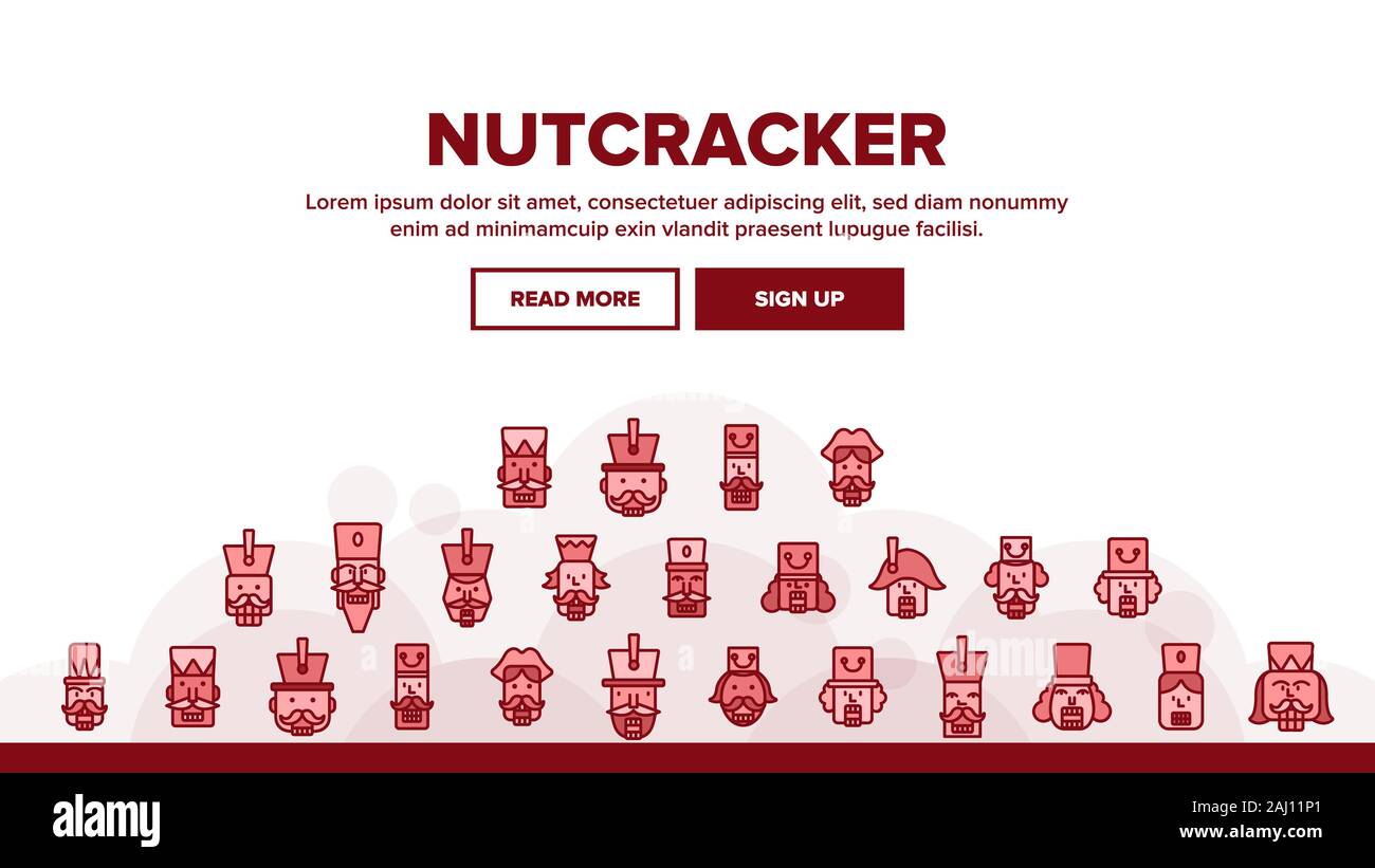Nutcracker Landing Header Vector Stock Vector Image & Art - Alamy
