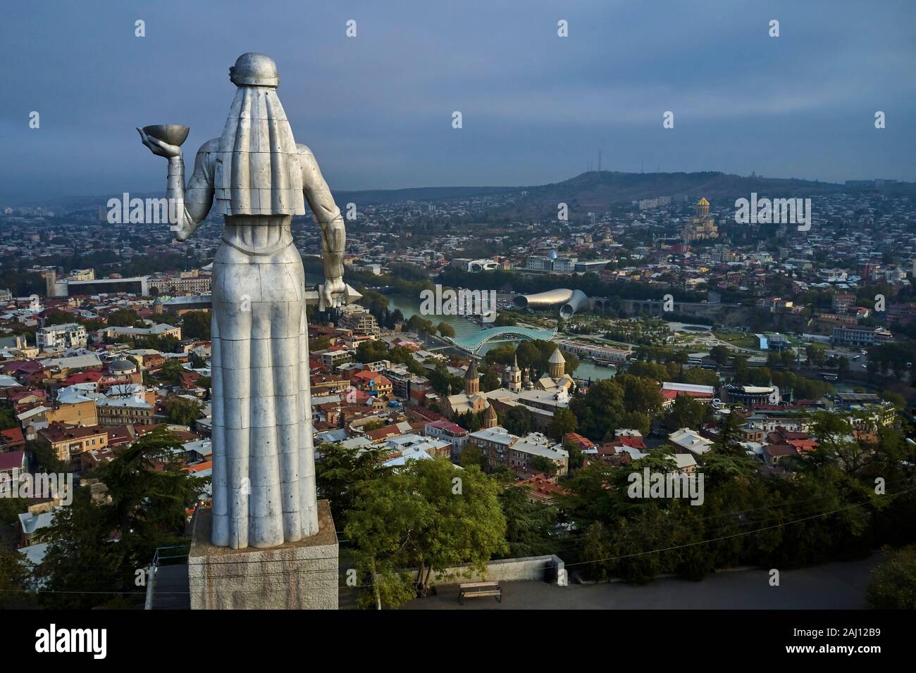 Georgia, Caucasus, Tbilisi, old city, statue of Kartlis Deda, Mother of ...