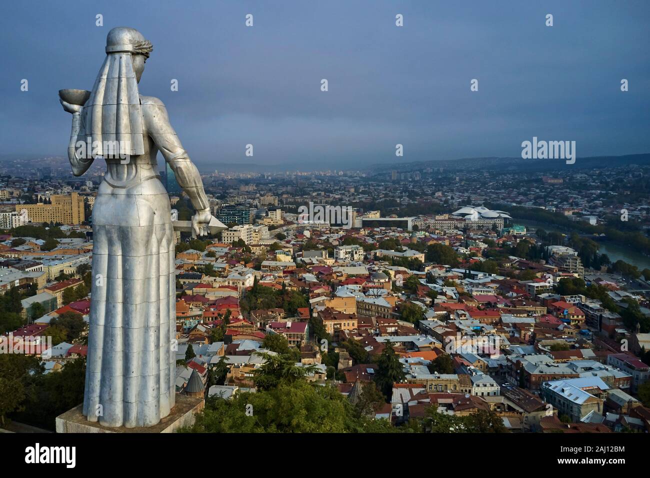 Georgia, Caucasus, Tbilisi, old city, statue of Kartlis Deda, Mother of ...