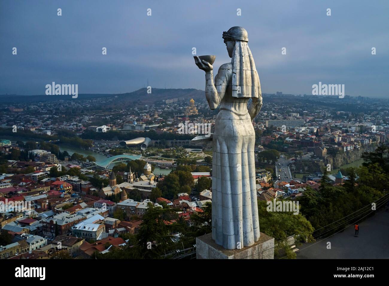 Georgia, Caucasus, Tbilisi, old city, statue of Kartlis Deda, Mother of ...