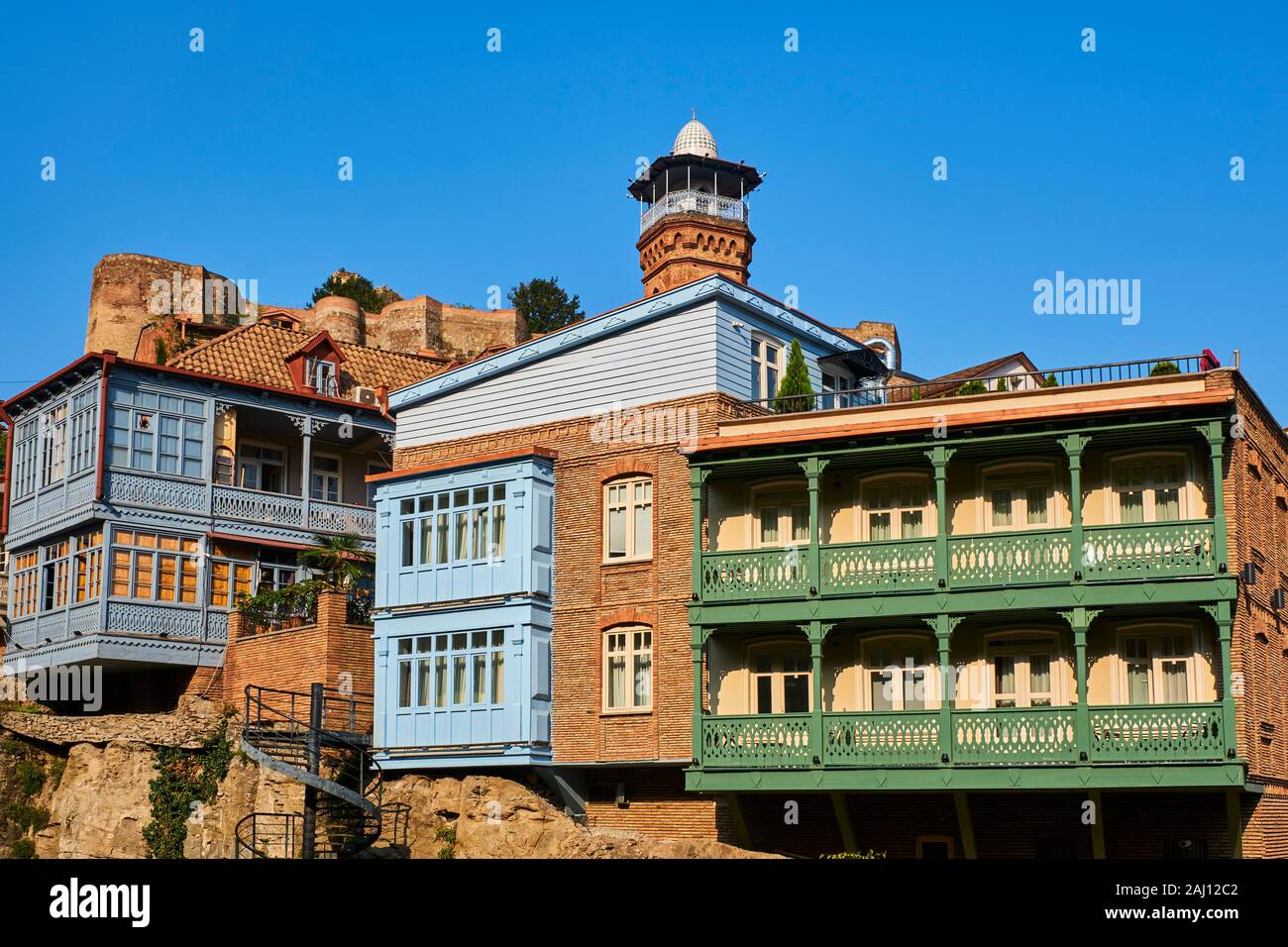 Georgia, Caucasus, Tbilisi, the Old Town or Dzveli Kalaki, the district ...