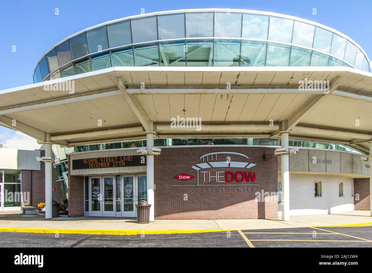 Saginaw, Michigan, USA - October 9, 2018: Exterior of the Dow Event ...