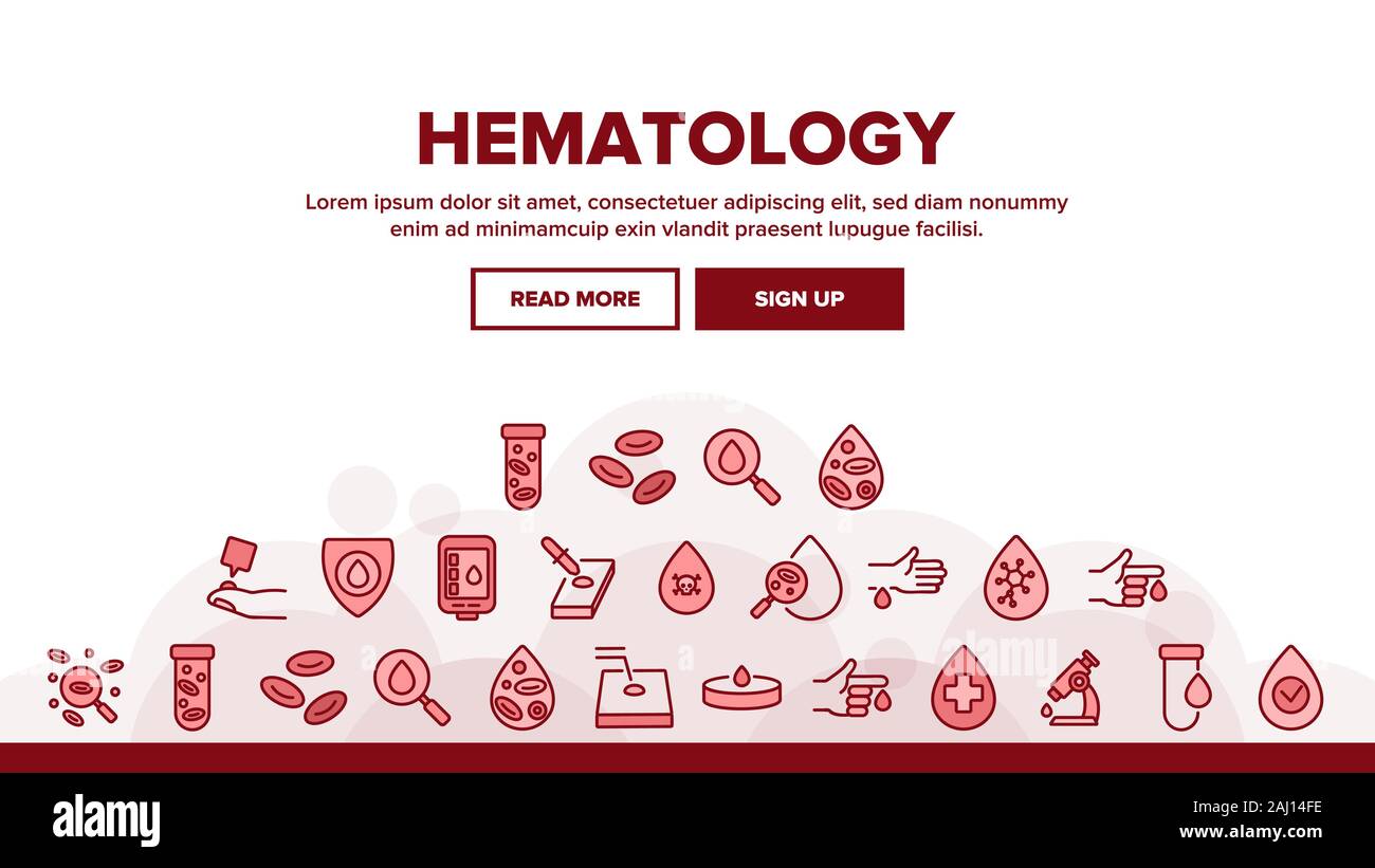 Hematology Landing Header Vector Stock Vector Image & Art - Alamy