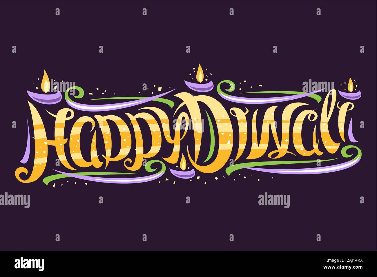 Diwali font Stock Vector Images - Alamy