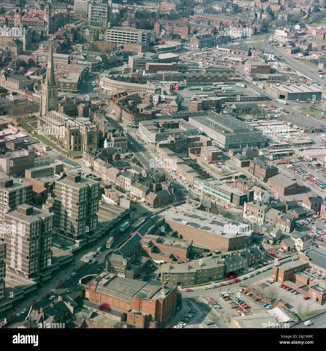An historic aerial photo of Wakefield West Yorkshire, Northern England ...