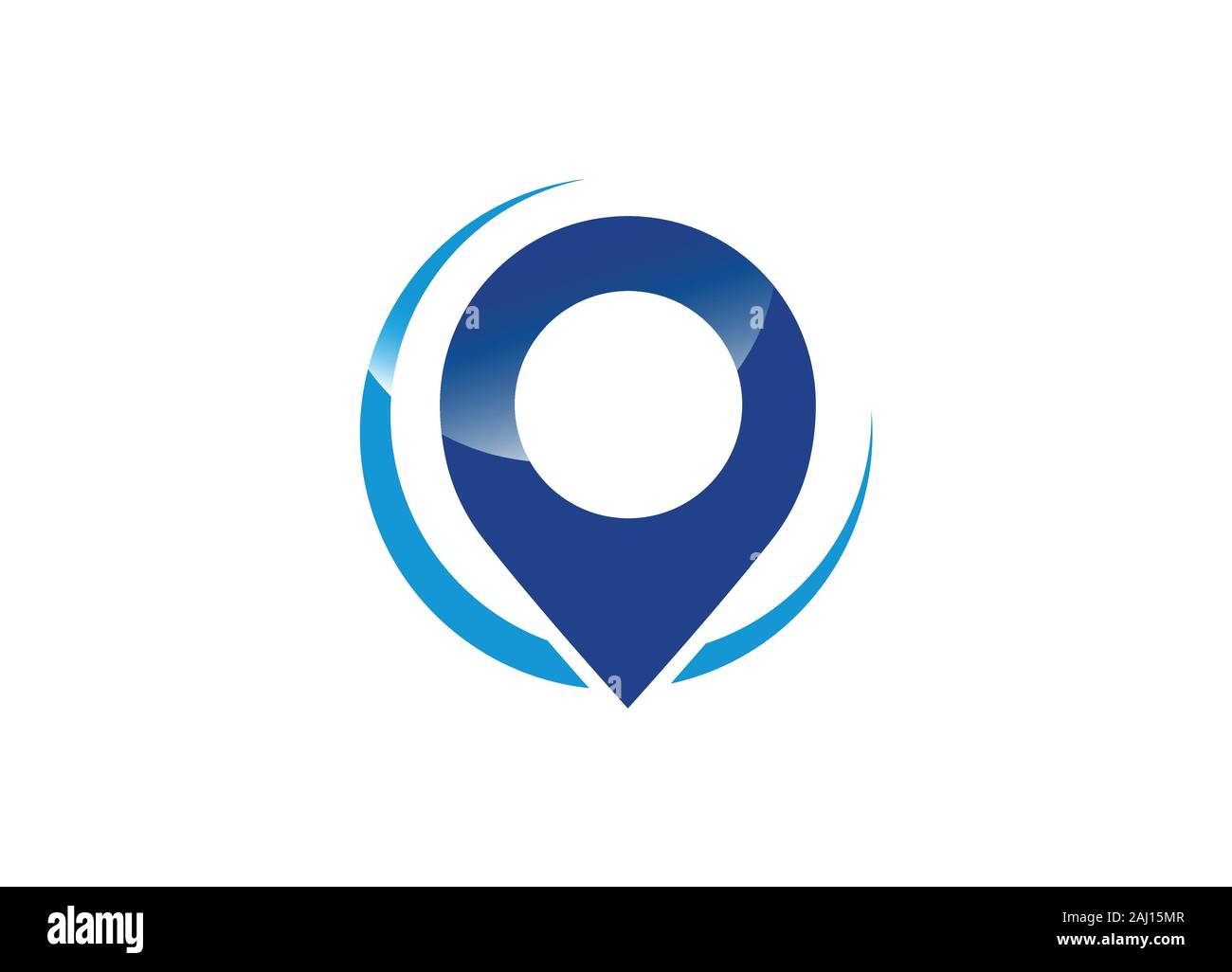 Location icon. Map pointer sign. Navigation pin symbol. Creative logo ...