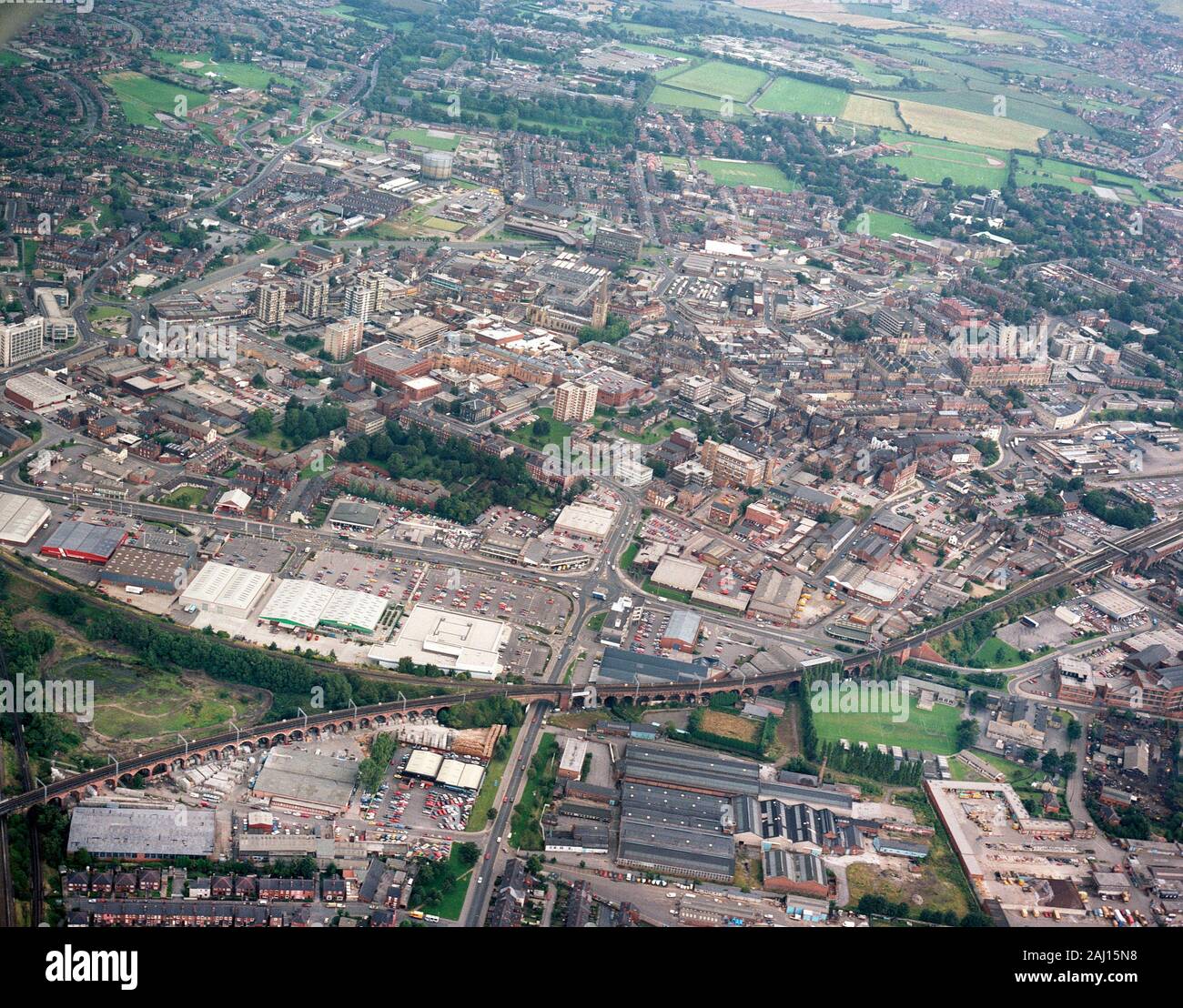 An historic aerial photo of Wakefield West Yorkshire, Northern England ...