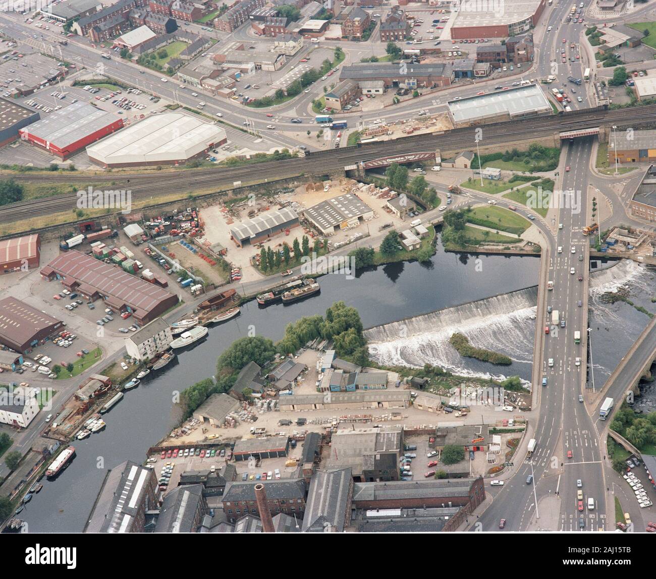 An historic aerial photo of wakefield west yorkshire hi-res stock ...