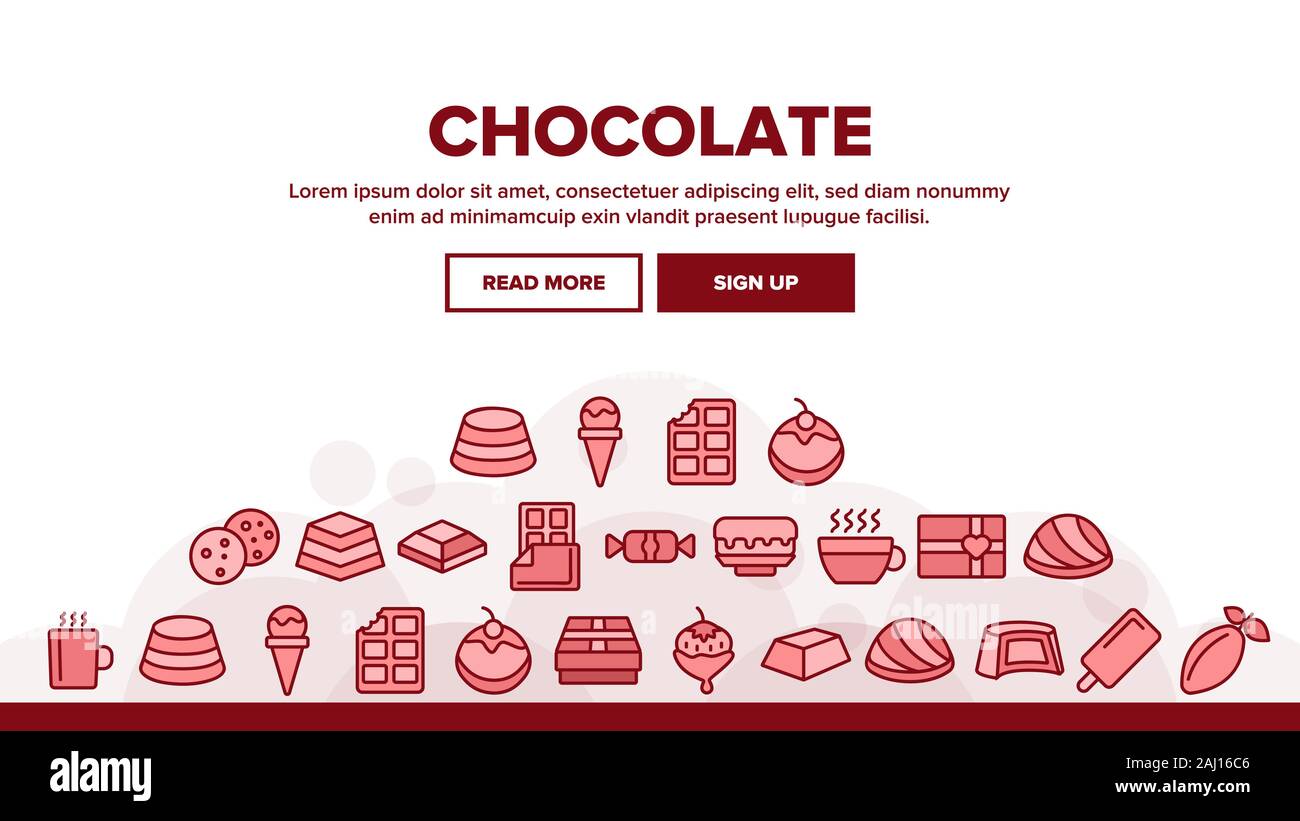 Chocolate Landing Header Vector Stock Vector Image & Art - Alamy
