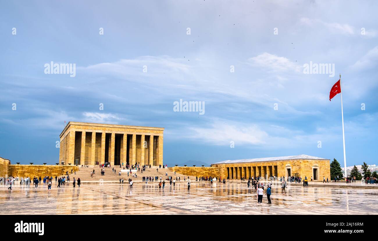 Anitkabir, the mausoleum of Mustafa Kemal Ataturk in Ankara, Turkey ...