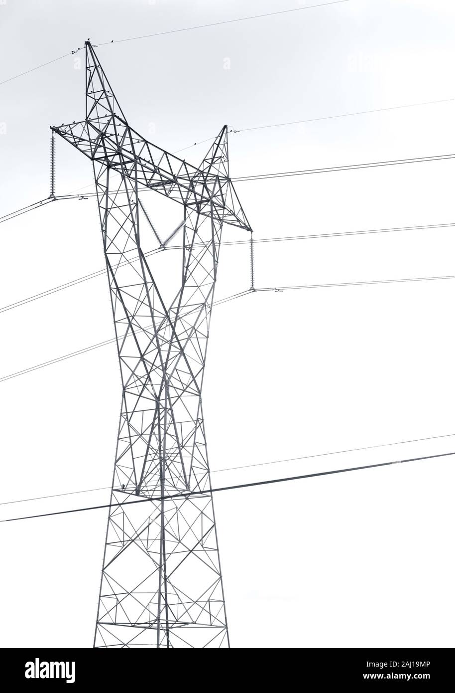 electric tower structure of high tension Stock Photo - Alamy
