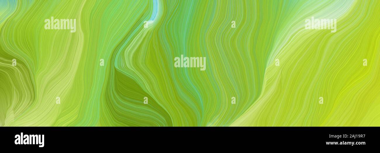 horizontal banner background with yellow green, light green and tea ...