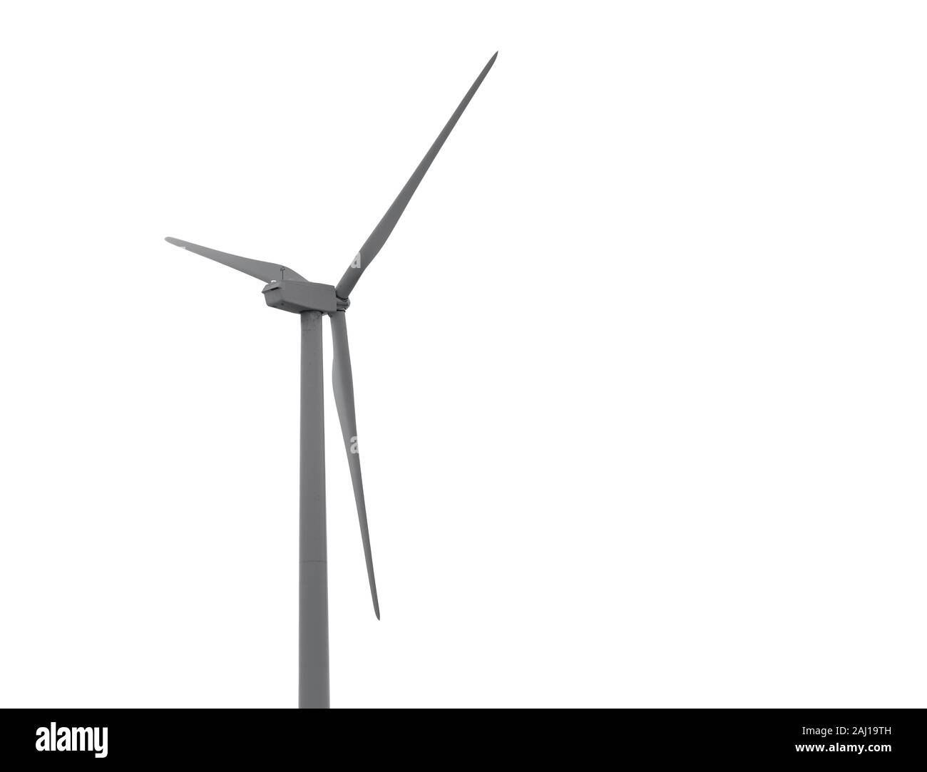 wind mill producing clean electricity, free space for text, black and ...