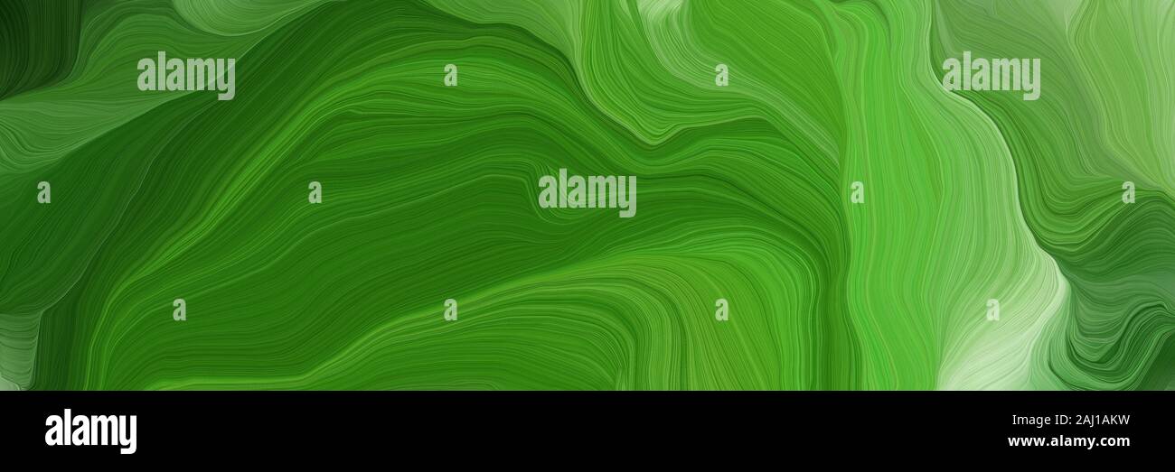 dynamic horizontal banner. abstract waves illustration with forest ...