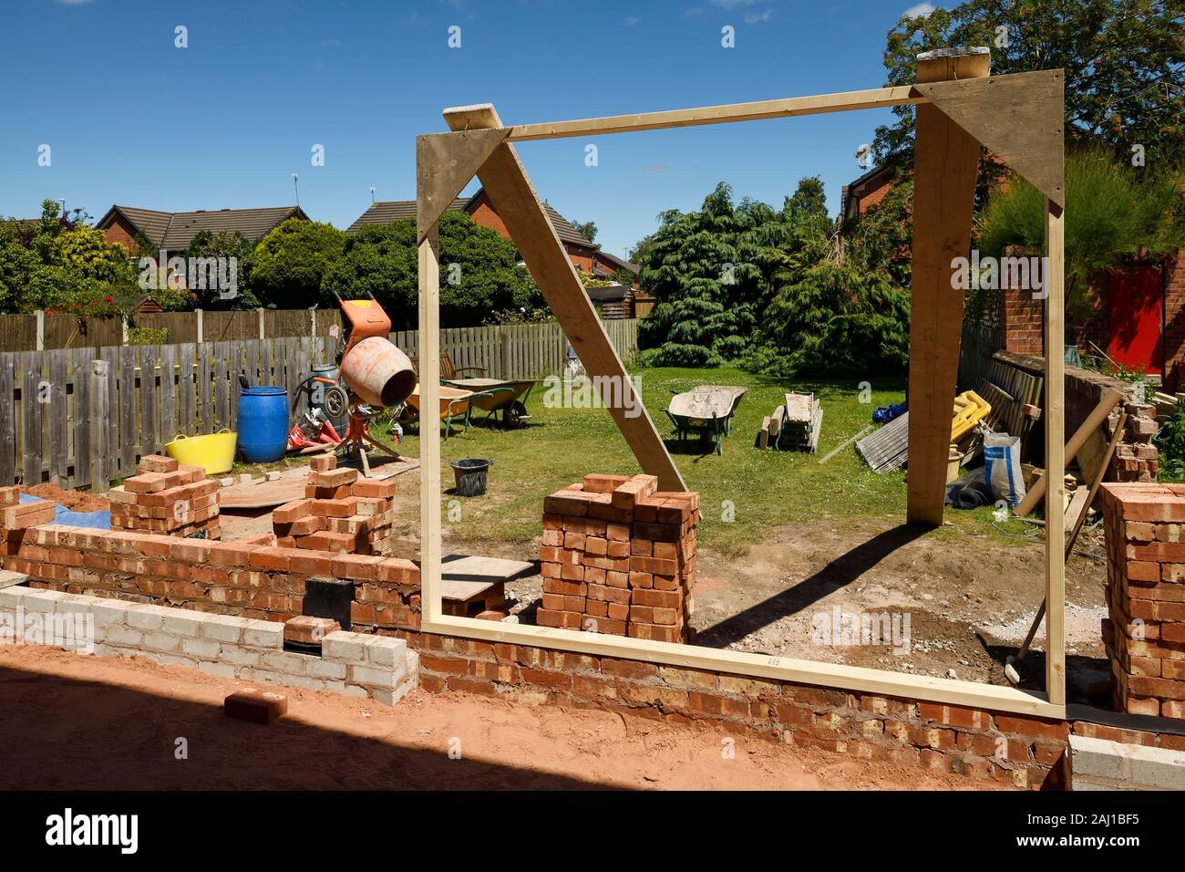Extension built back garden hi-res stock photography and images - Alamy