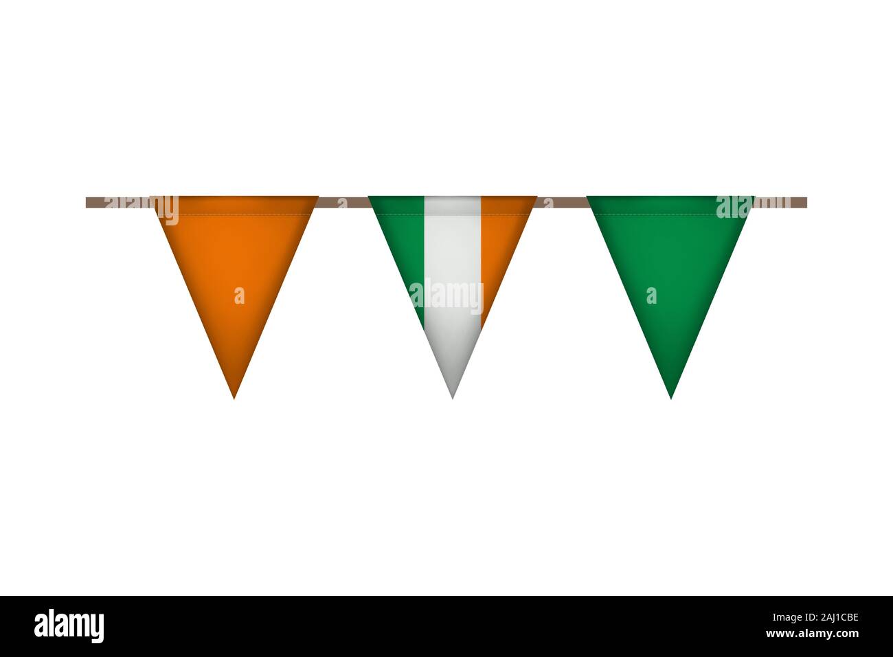 Orange pennant flags hi-res stock photography and images - Alamy