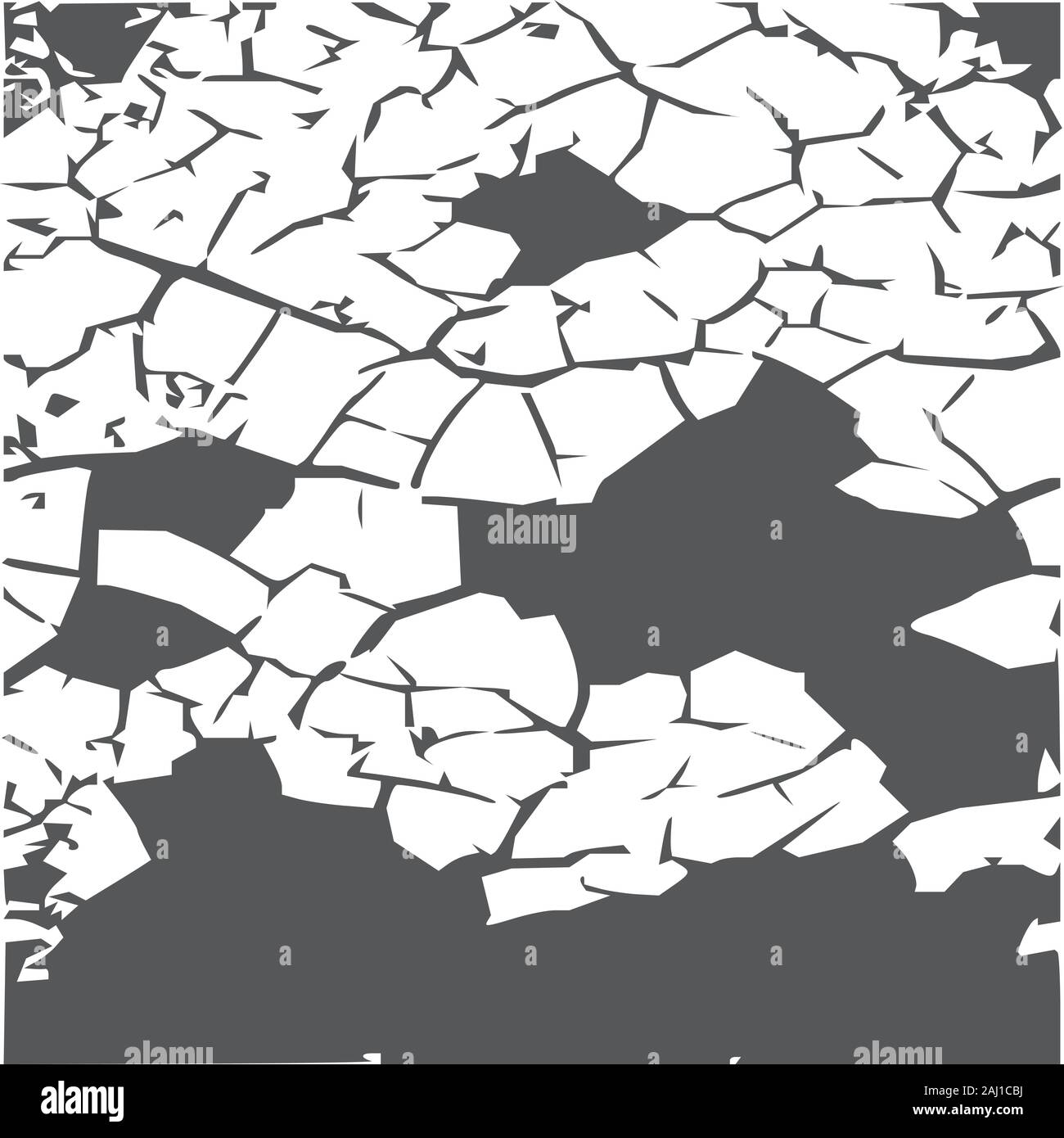 Cracked clay, ground or glass texture. Stock Vector illustration ...