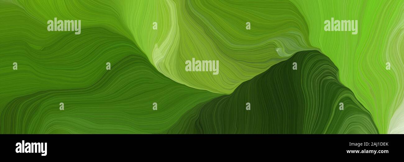 creative banner with dark green, yellow green and dark khaki color ...