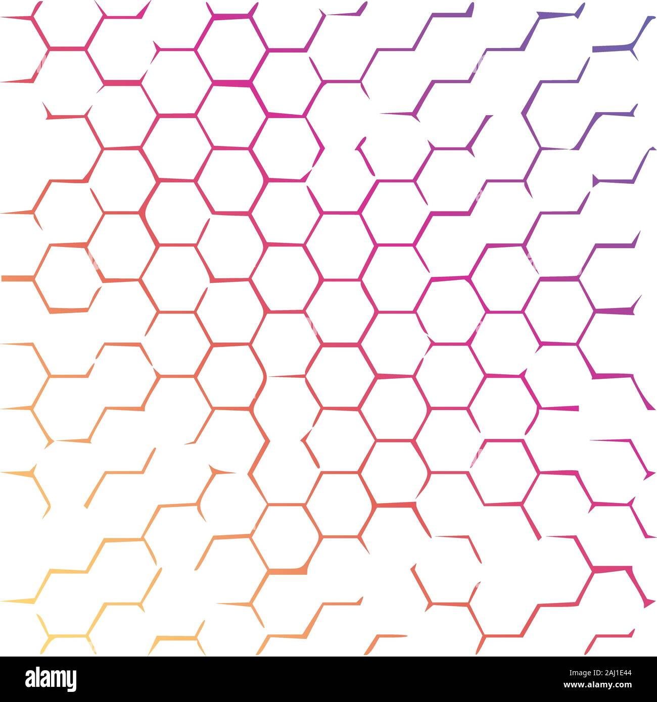 hand drawn honeycomb background. Colorful pattern with hexagon lattice background. Stock Vector ...