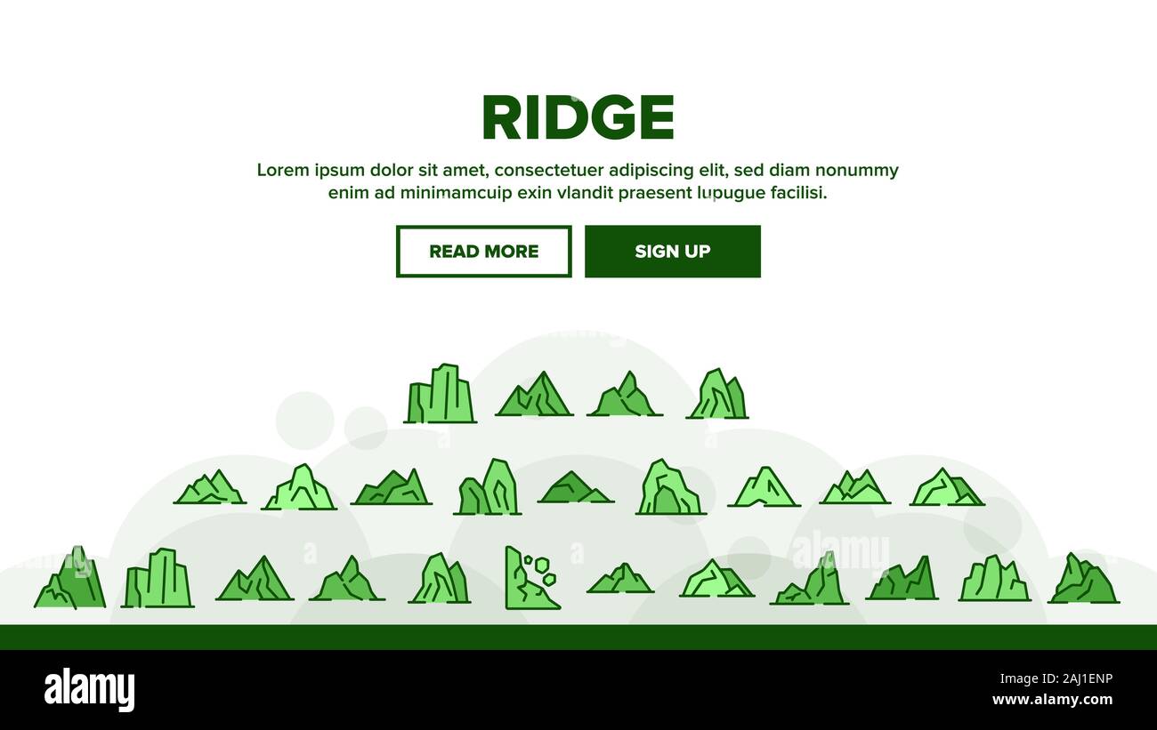 Ridge Different Form Landing Header Vector Stock Vector Image & Art - Alamy