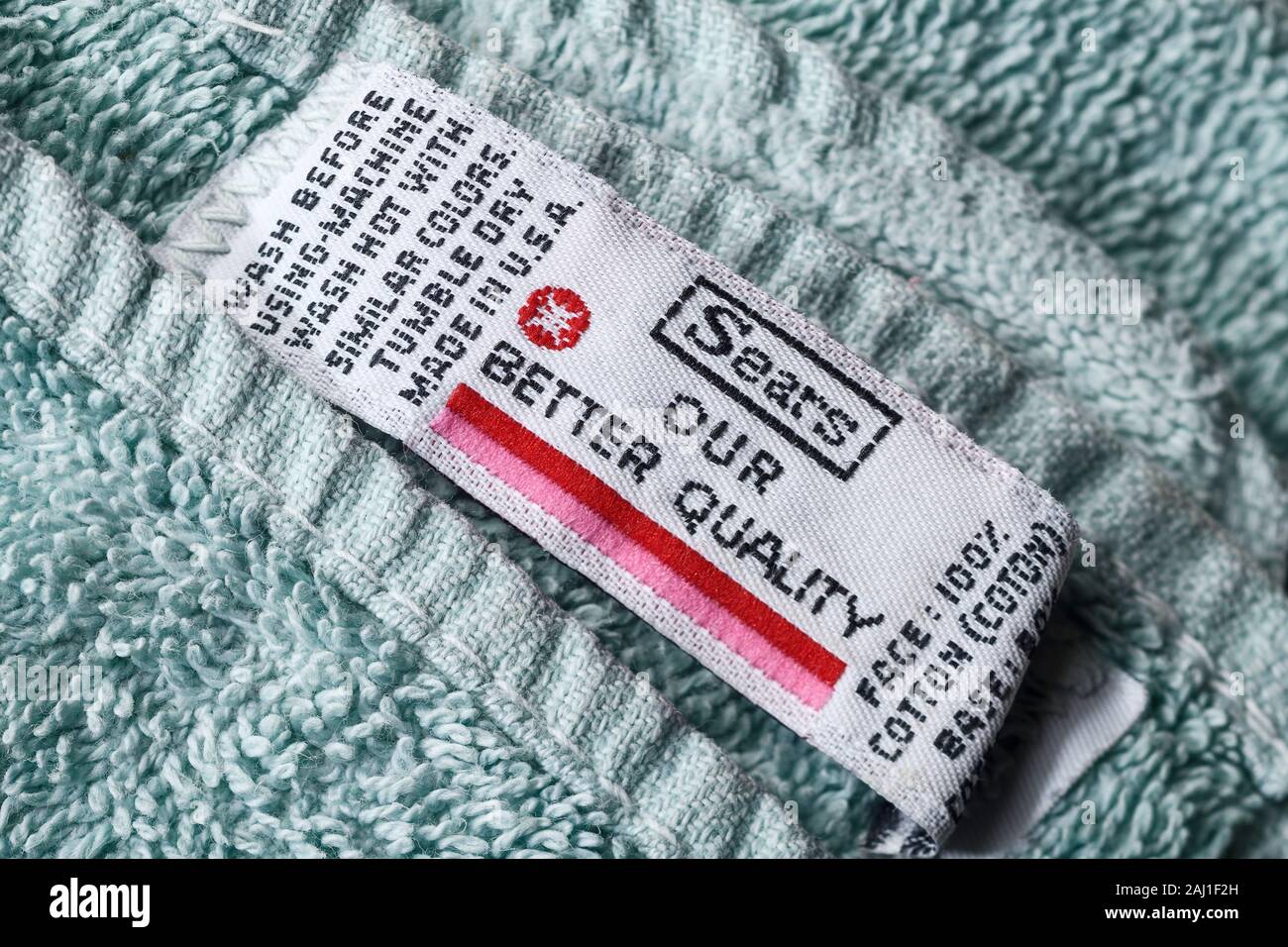 Label in towel hi-res stock photography and images - Alamy
