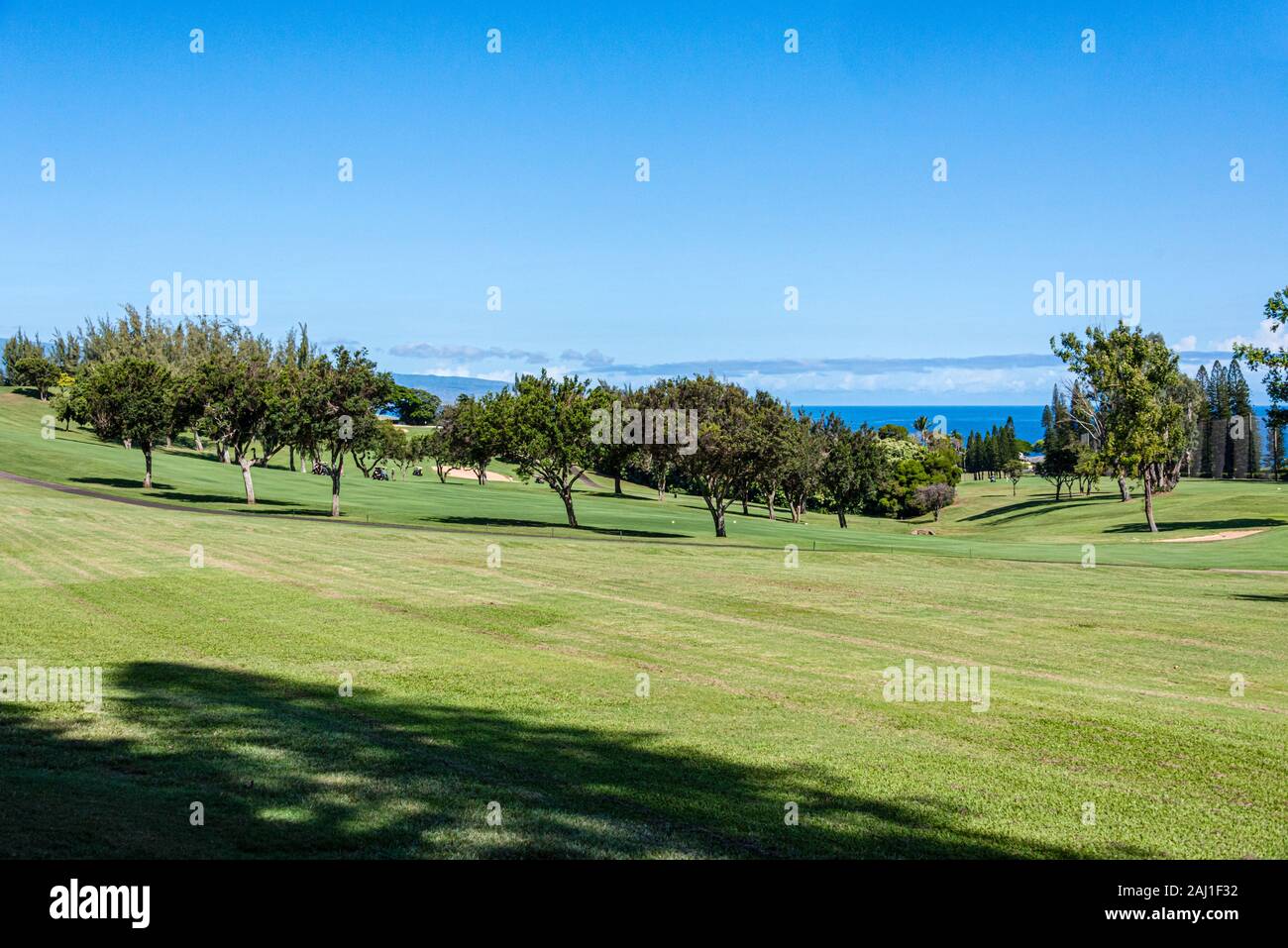 Kapalua, Maui, Shoreline Trail, Kapalua Bay Course 14th Hole Stock ...