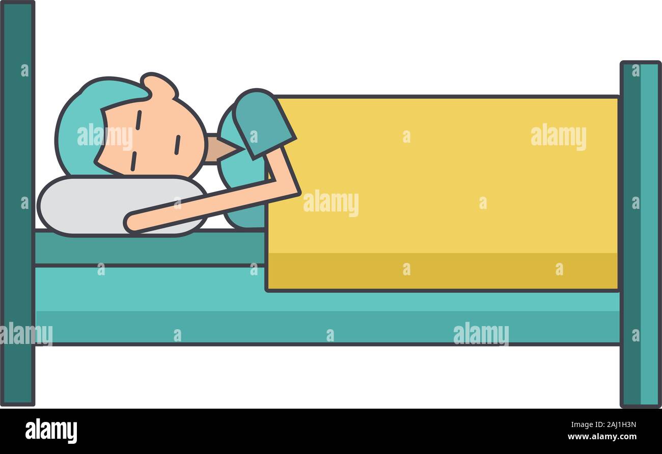 man sleeping on bed icon, colorful design Stock Vector Image & Art - Alamy