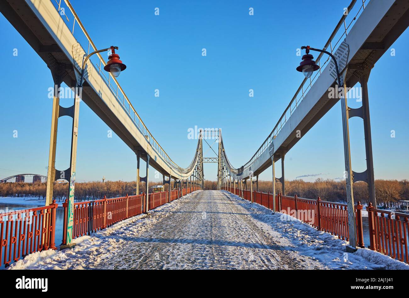 Front view of a bridge at sunset Stock Photo - Alamy
