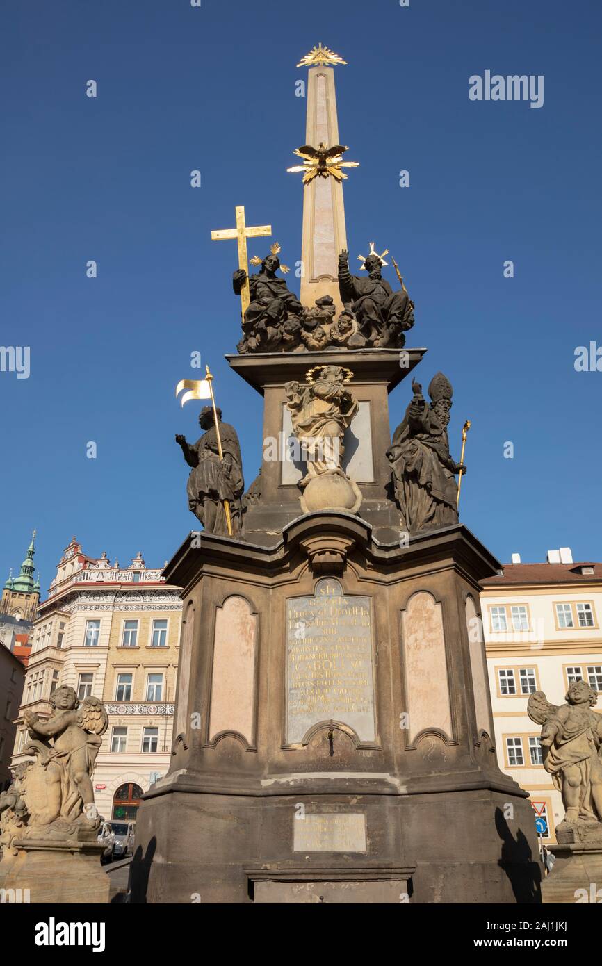 Holy Trinity Column, Prague, Bohemia, Czech Republic, Europe Stock ...