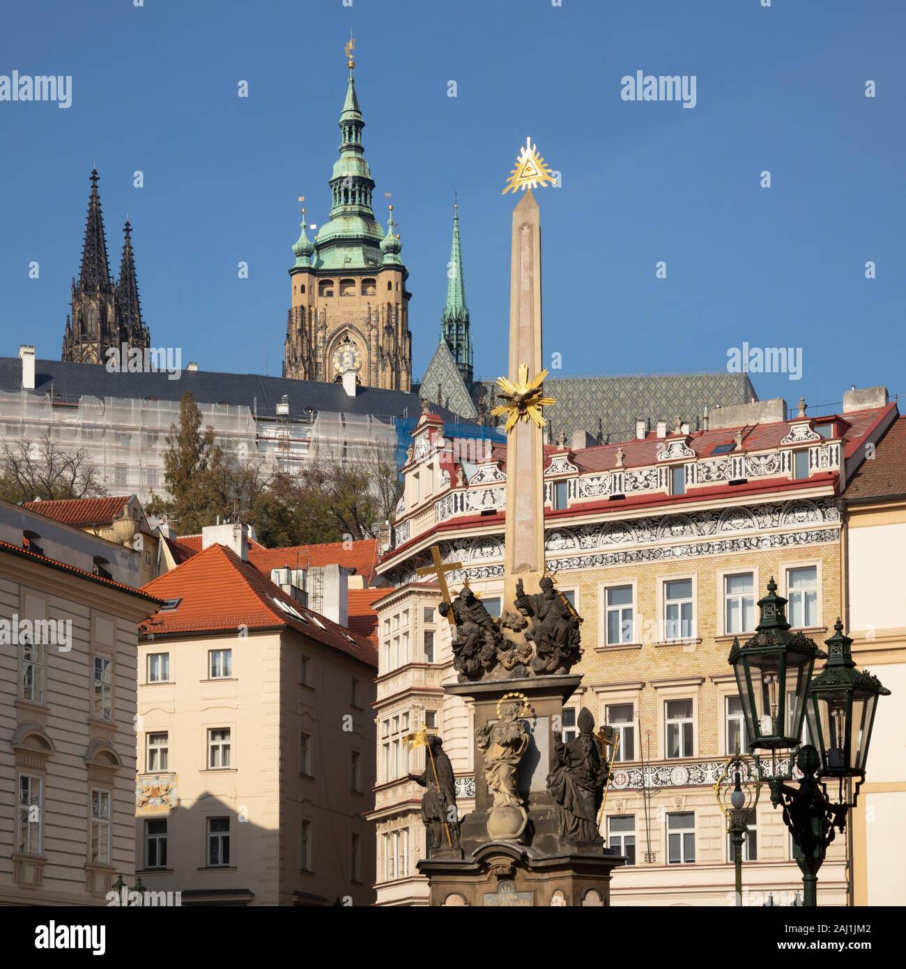 Holy Trinity Column, Prague, Bohemia, Czech Republic, Europe Stock ...