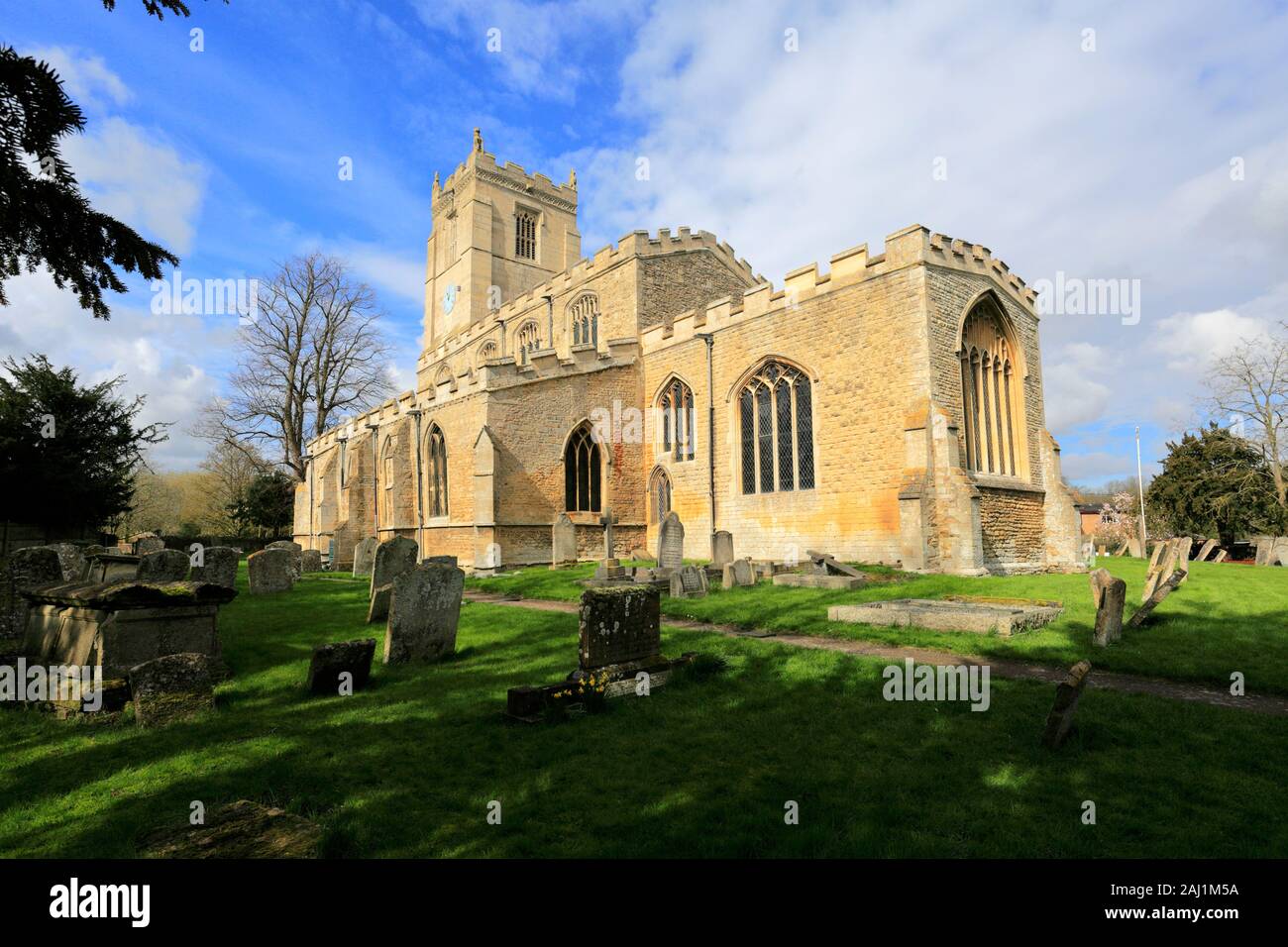 St Nicholas church, Glatton village, Cambridgeshire, England UK Stock ...