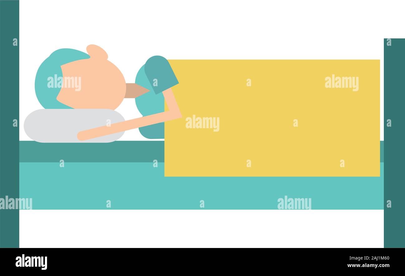 man sleeping on bed icon, colorful design Stock Vector Image & Art - Alamy