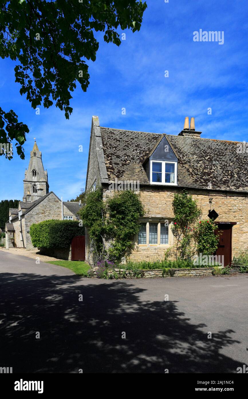 Summer view of St Marys Parish Church, Duddington village ...