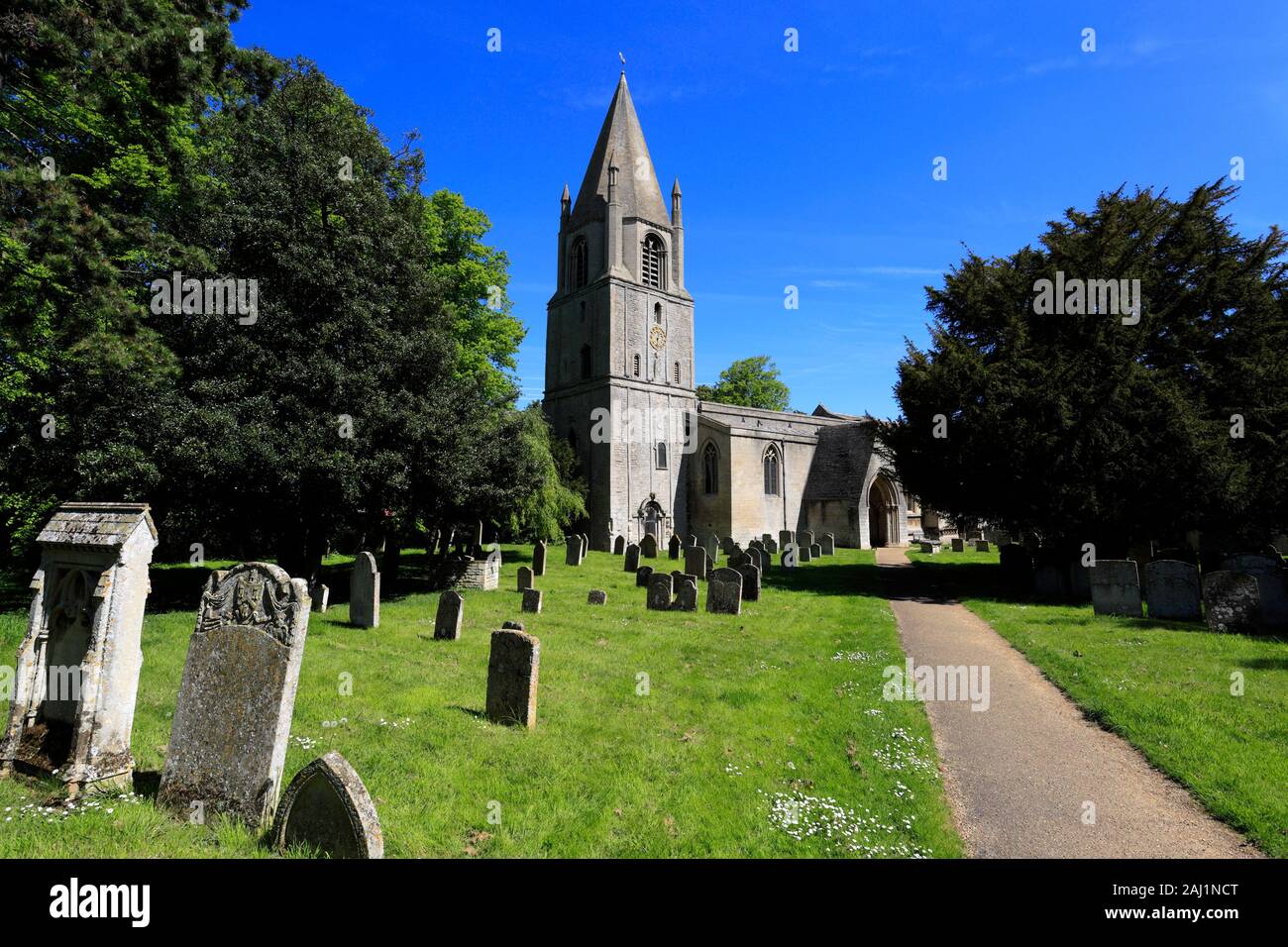 St Johns church, Barnack village, Cambridgeshire, England UK Stock ...