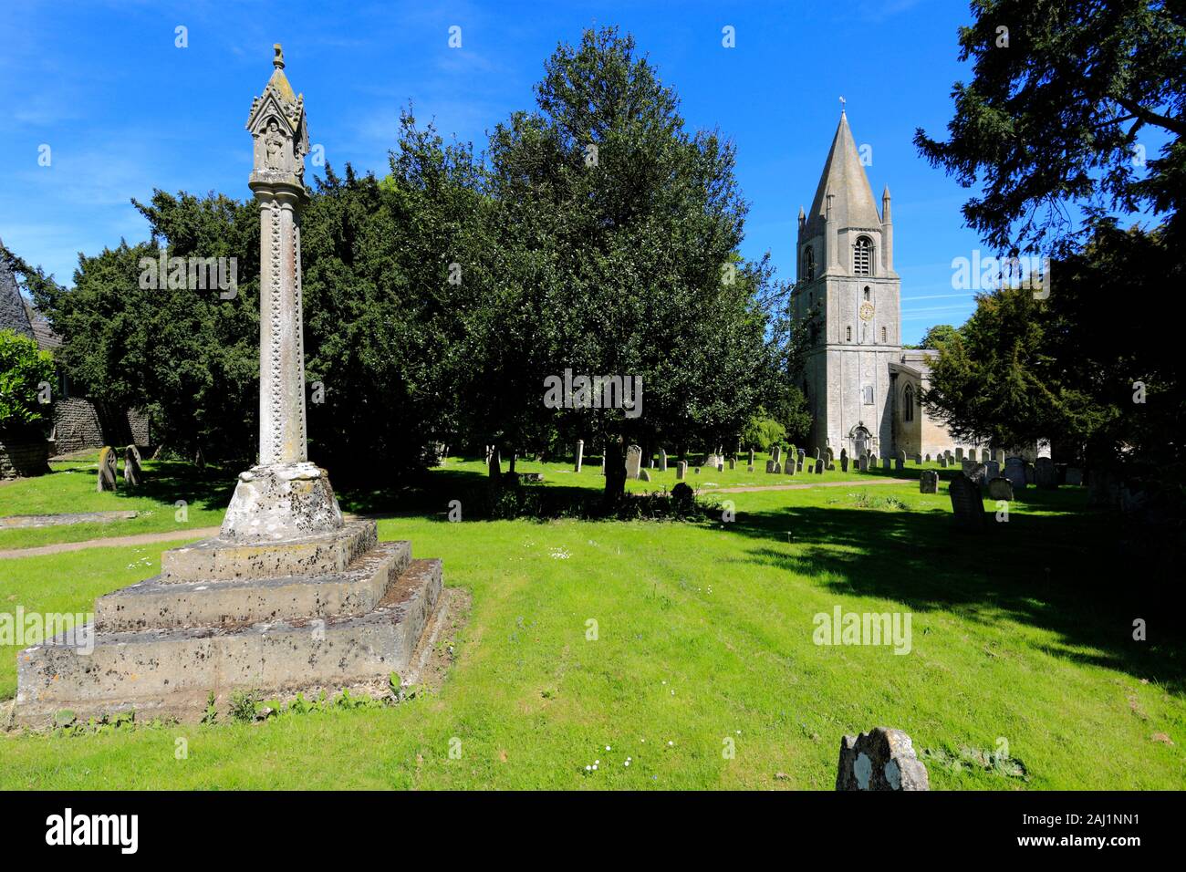 St Johns church, Barnack village, Cambridgeshire, England UK Stock ...